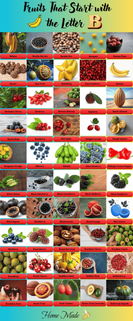 55 FRUITS THAT START WITH THE LETTER B (WITH IMAGES) - homemadebanana.com