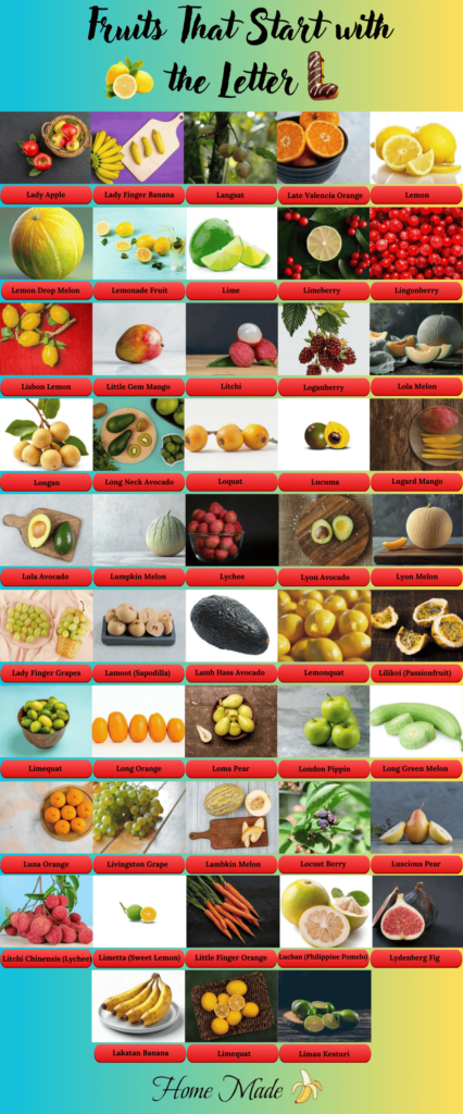 55 FRUITS THAT START WITH THE LETTER L (WITH IMAGES) - homemadebanana.com